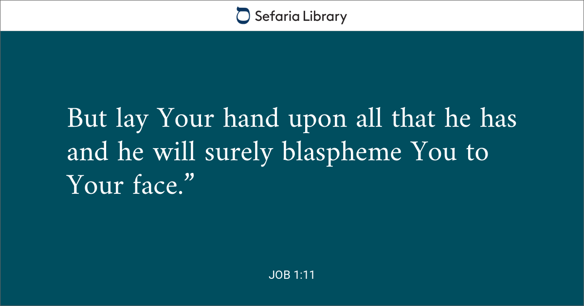 Job 1:11 | Sefaria Library