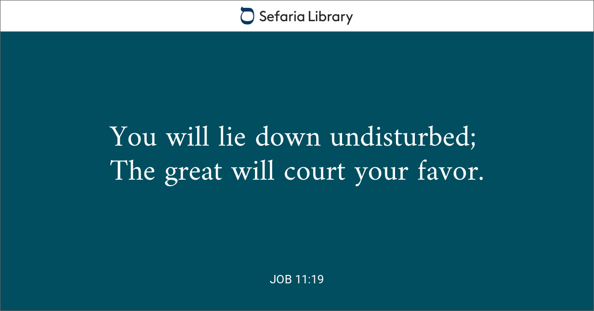 Job 11:19 | Sefaria Library