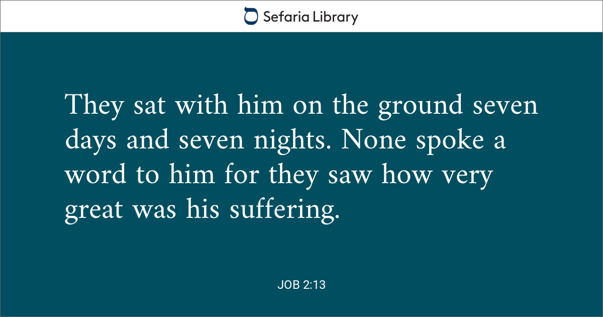 Job 2:13 | Sefaria Library