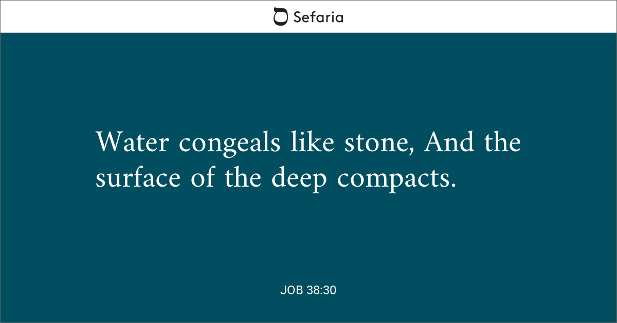 Job 38:30