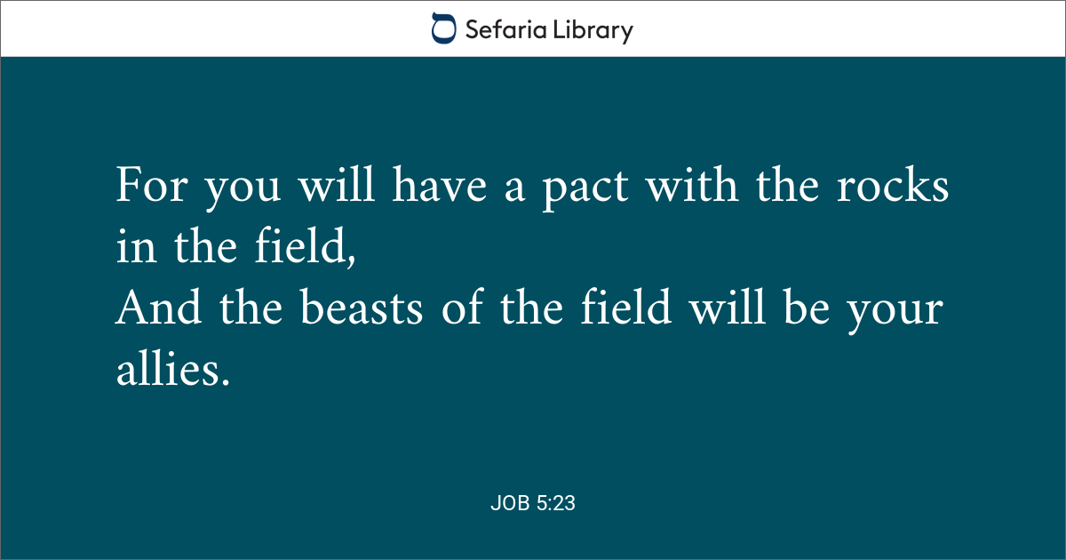Job 5:23 | Sefaria Library