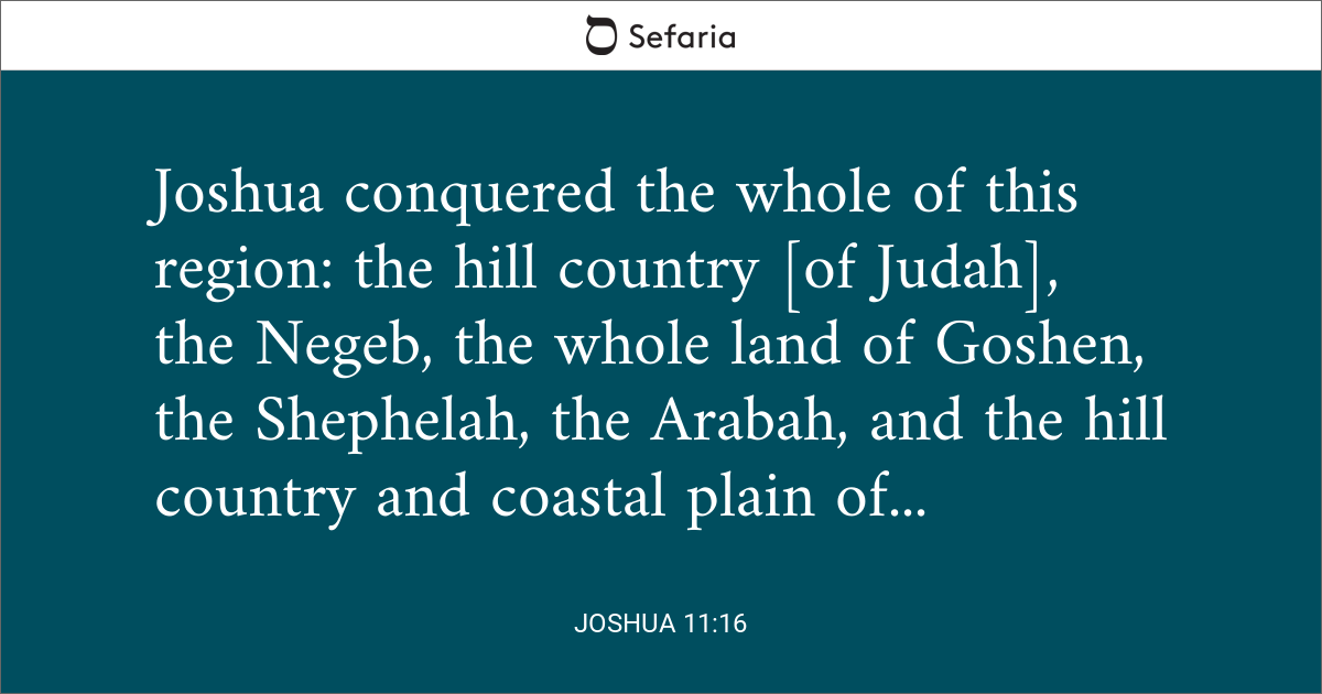 Joshua 11:16