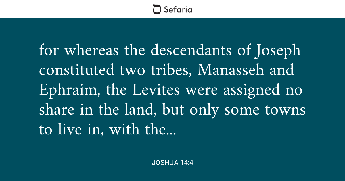 Joshua 14:4