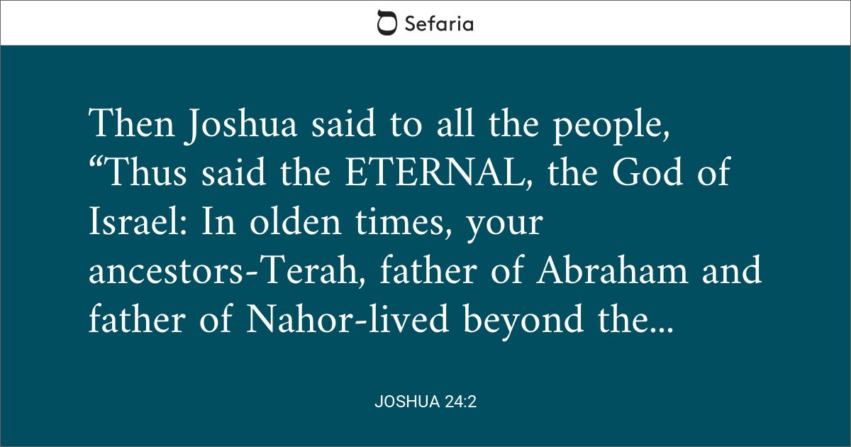 Joshua 24:2