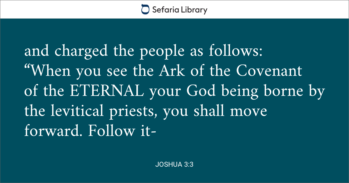 Joshua 3:3