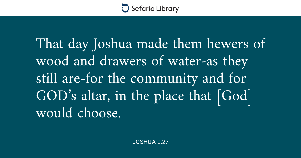 Joshua 9:27