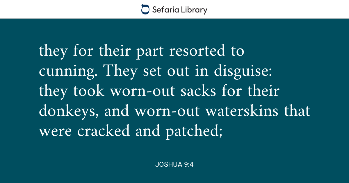 Joshua 9:4 | Sefaria Library
