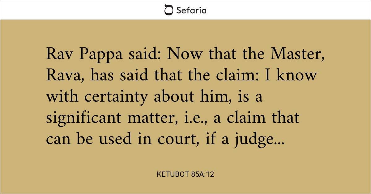 Ketubot 85a:12