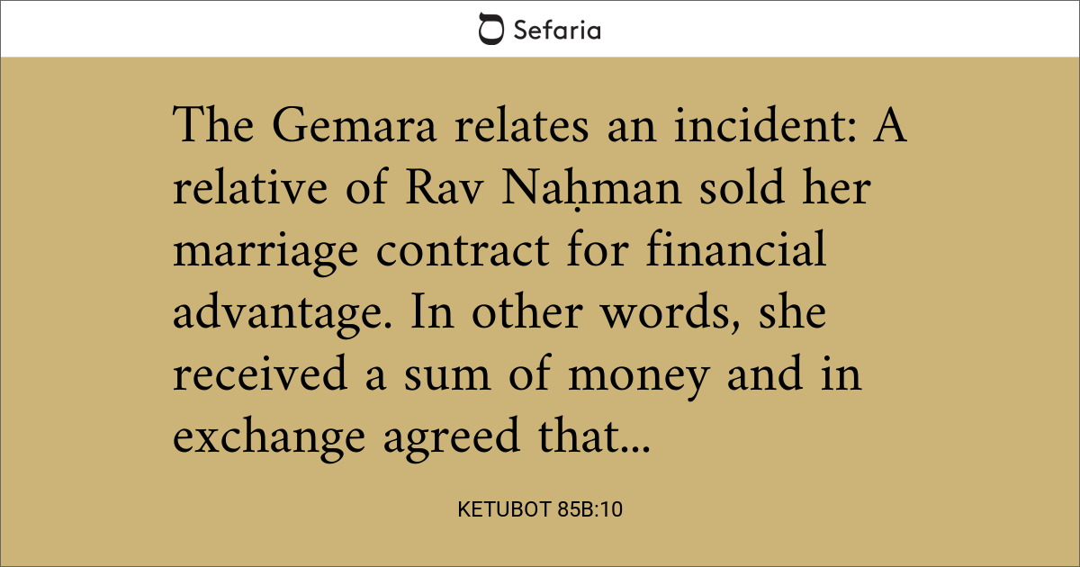Ketubot 85b:10