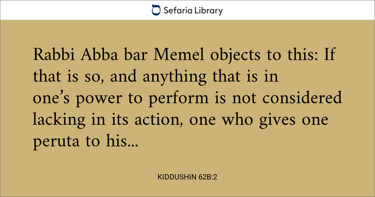 Kiddushin 62b:2 | Sefaria Library