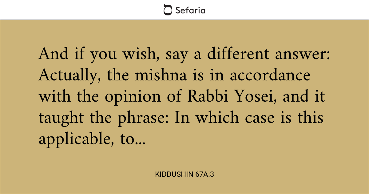 Kiddushin 67a:3