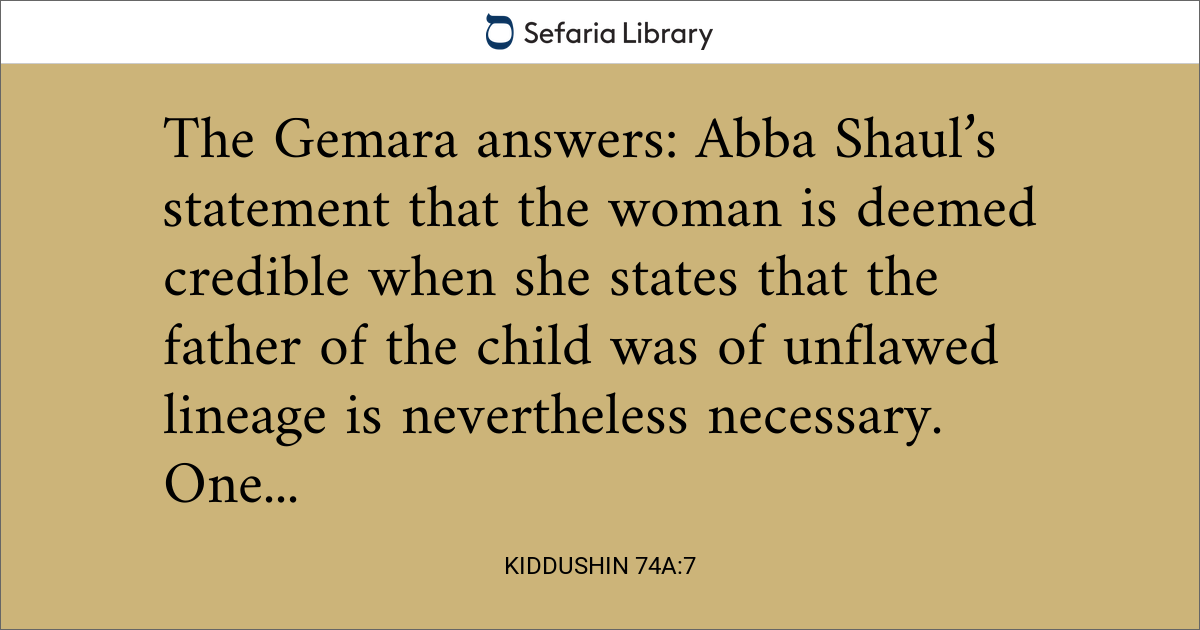 Kiddushin 74a:7 | Sefaria Library
