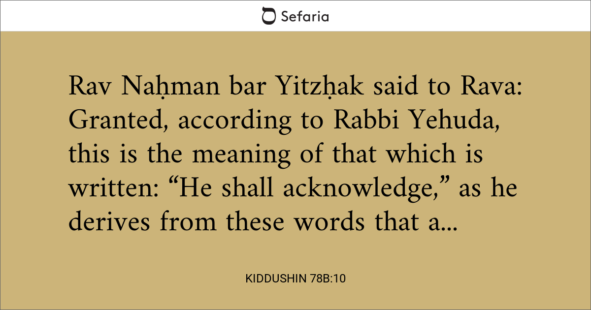 Kiddushin 78b:10