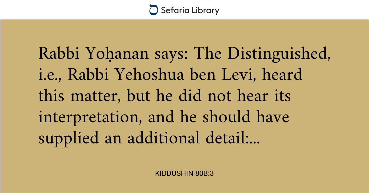 Kiddushin 80b:3
