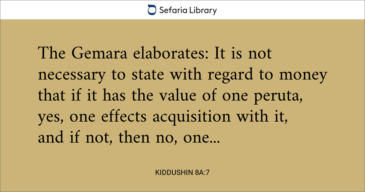 Kiddushin 8a:7 | Sefaria Library