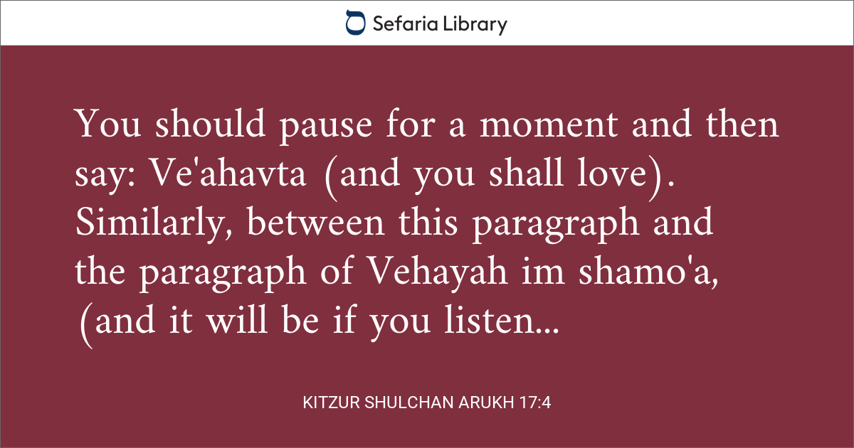 Kitzur Shulchan Arukh 17:4 | Sefaria Library