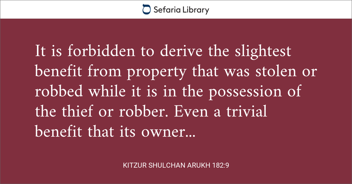Kitzur Shulchan Arukh 182:9 | Sefaria Library