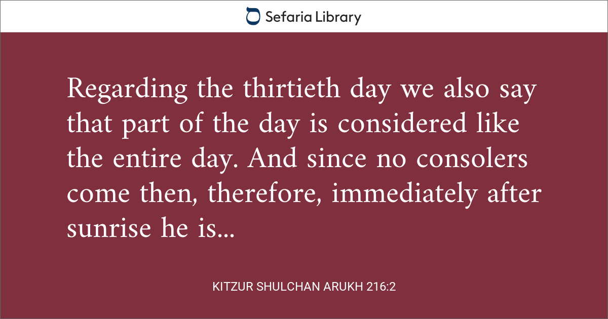 Kitzur Shulchan Arukh 216:2 | Sefaria Library