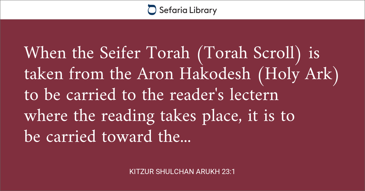 Kitzur Shulchan Arukh 23:1