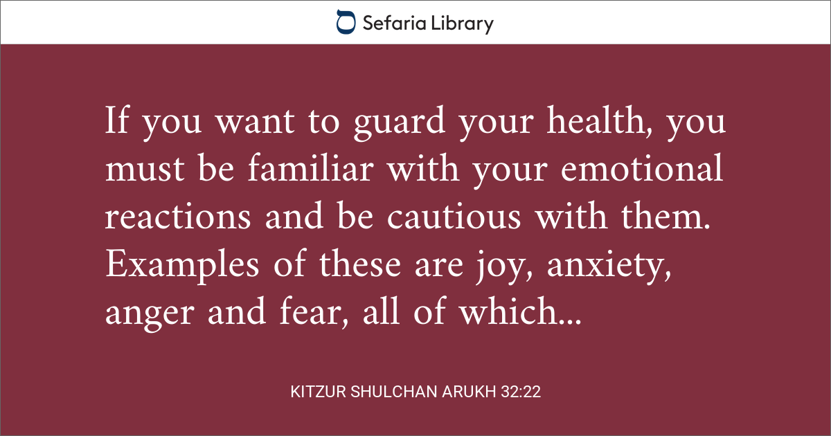 Kitzur Shulchan Arukh 32:22 | Sefaria Library