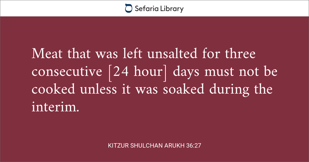 Kitzur Shulchan Arukh 36:27 | Sefaria Library