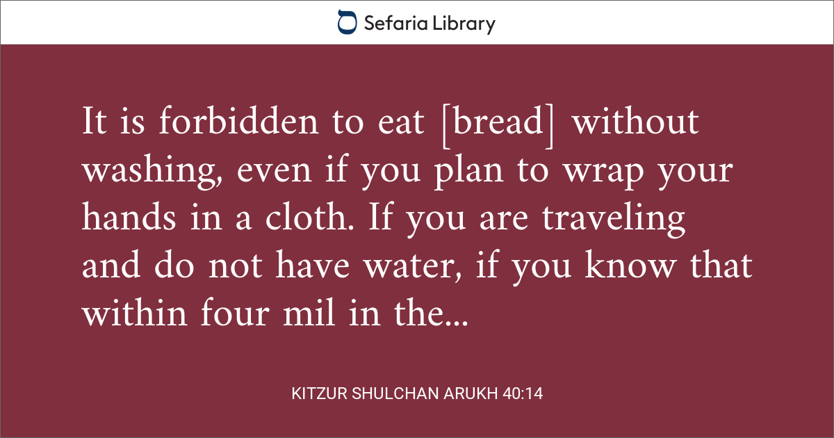 Kitzur Shulchan Arukh 40:14 | Sefaria Library