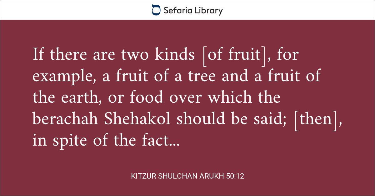 Kitzur Shulchan Arukh 50:12 | Sefaria Library