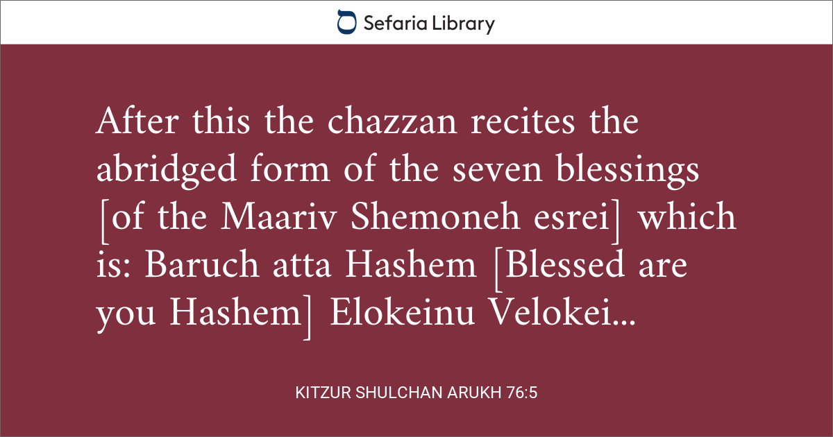 Kitzur Shulchan Arukh 76:5 | Sefaria Library