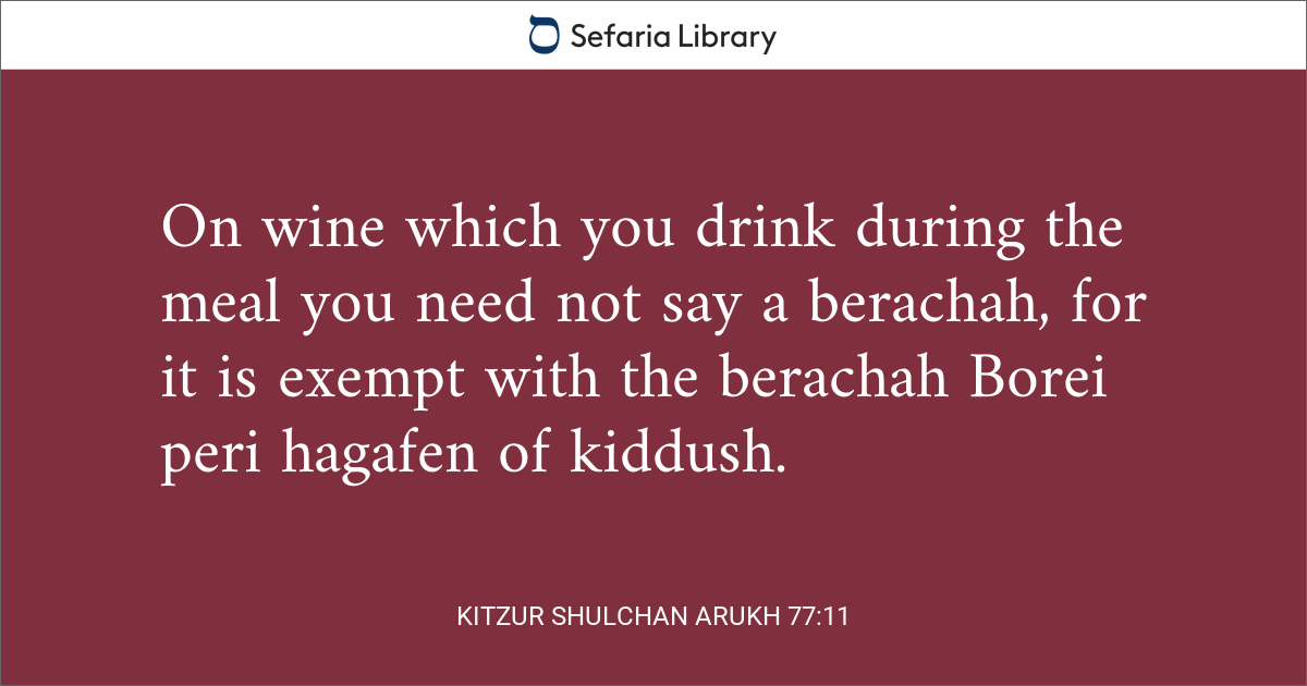 Kitzur Shulchan Arukh 77:11 | Sefaria Library