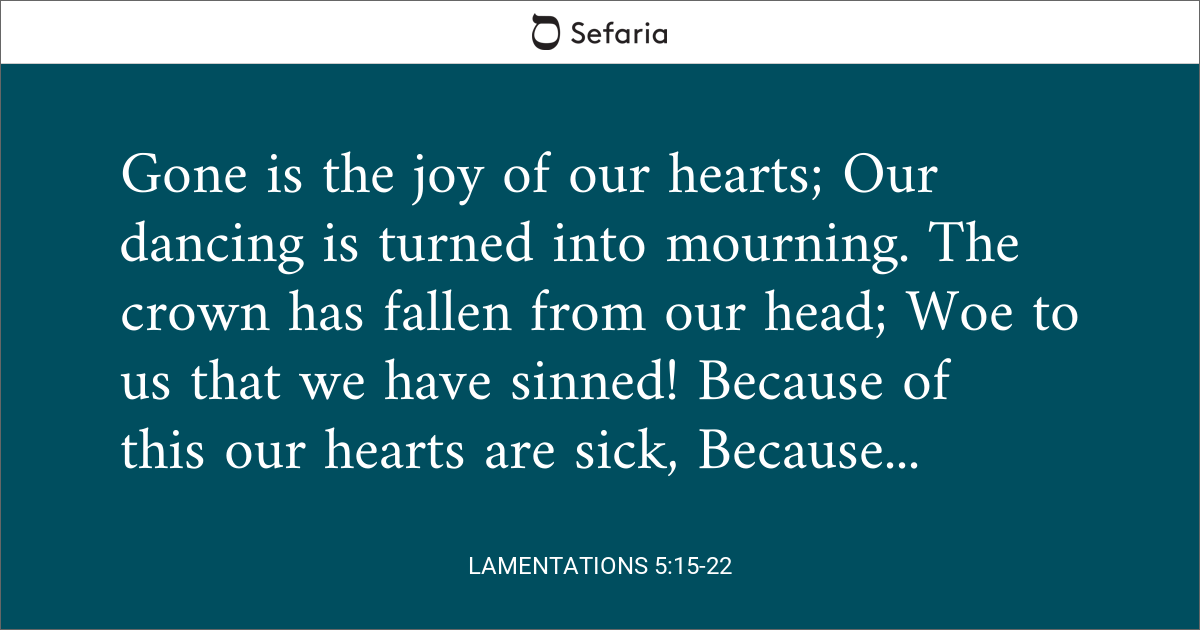 Lamentations 5:15-22