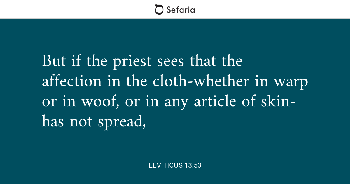 Leviticus 13:53 | Sefaria Library