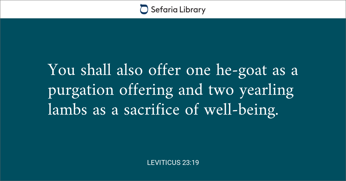 Leviticus 23:19 | Sefaria Library