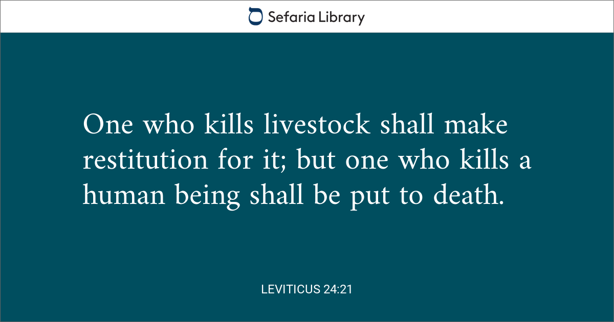 Leviticus 24:21 | Sefaria Library