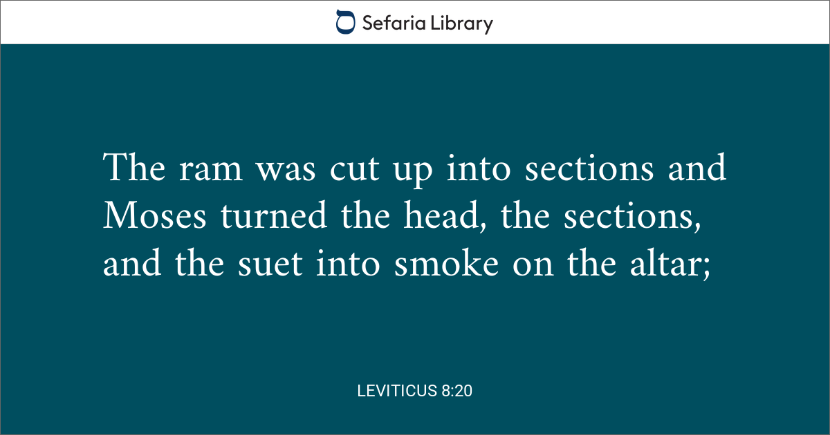 Leviticus 8:20 | Sefaria Library