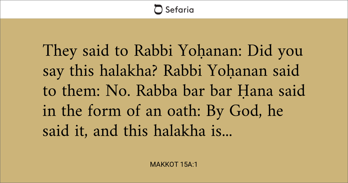 Makkot 15a:1