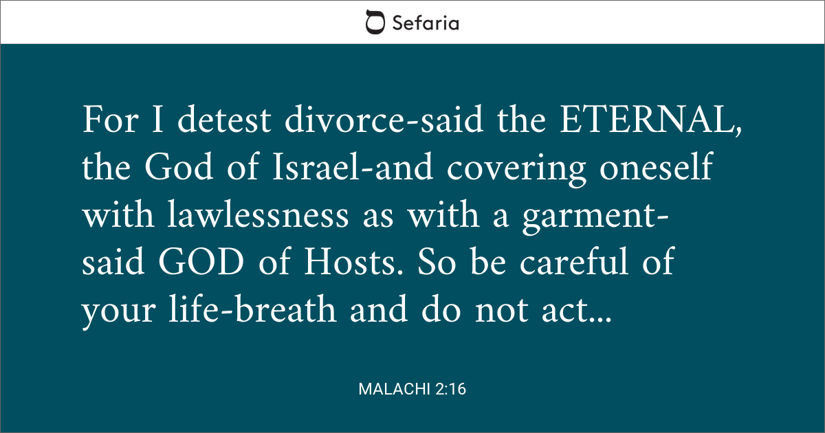 Malachi 2:16