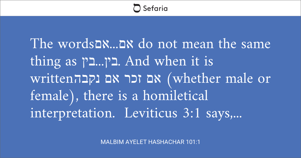 Malbim Ayelet HaShachar 101:1