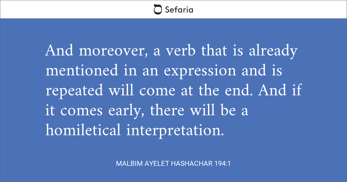 Malbim Ayelet HaShachar 194:1