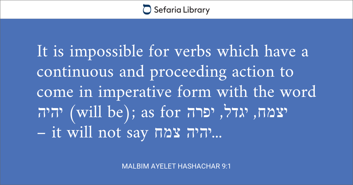 Malbim Ayelet HaShachar 9:1