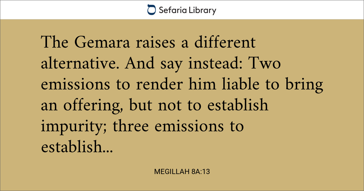 Megillah 8a:13 | Sefaria Library