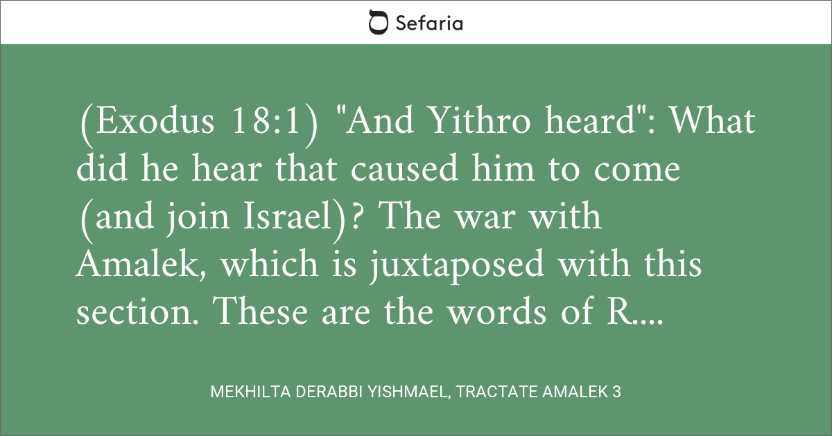 Mekhilta DeRabbi Yishmael, Tractate Amalek 3