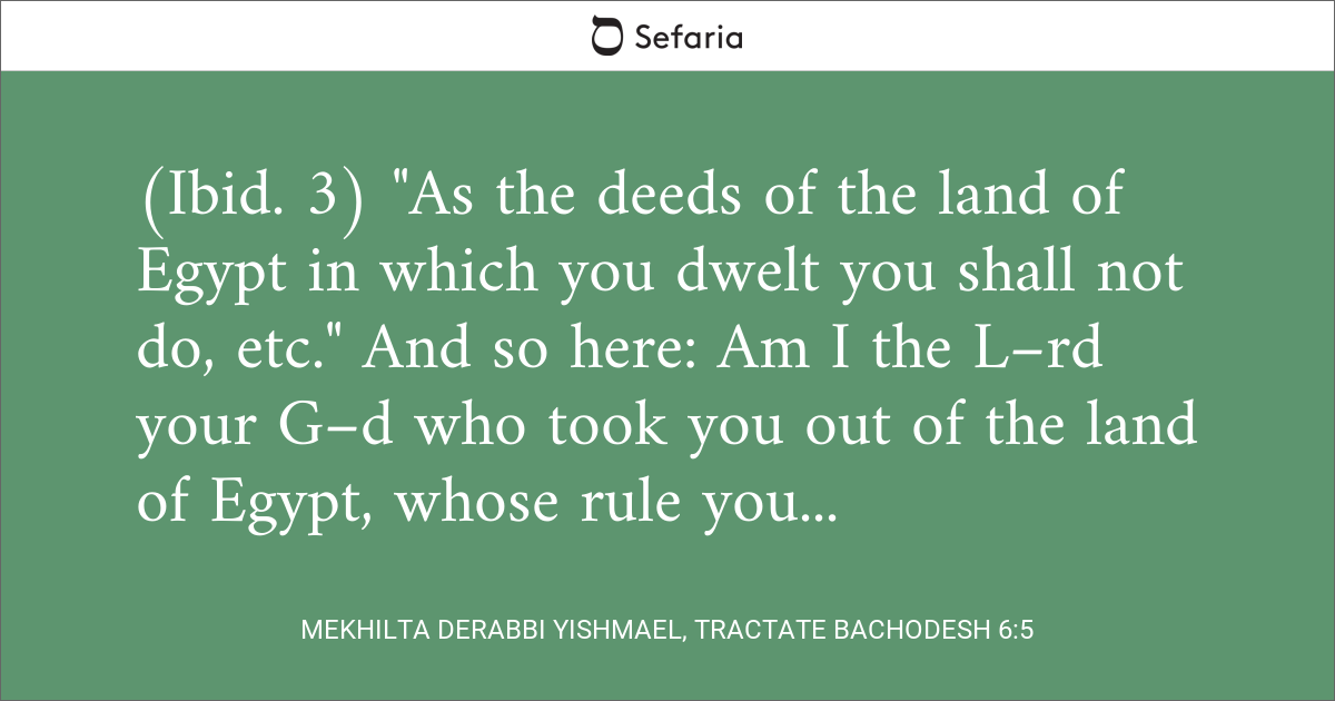 Mekhilta DeRabbi Yishmael, Tractate Bachodesh 6:5