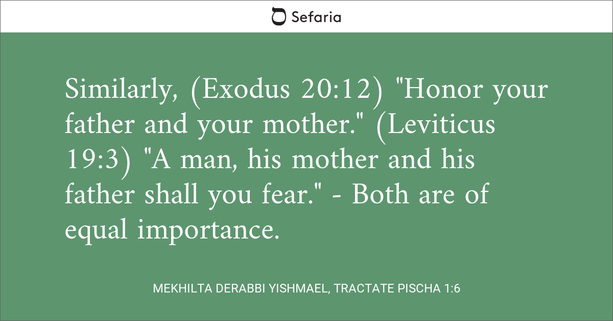 Mekhilta DeRabbi Yishmael, Tractate Pischa 1:6