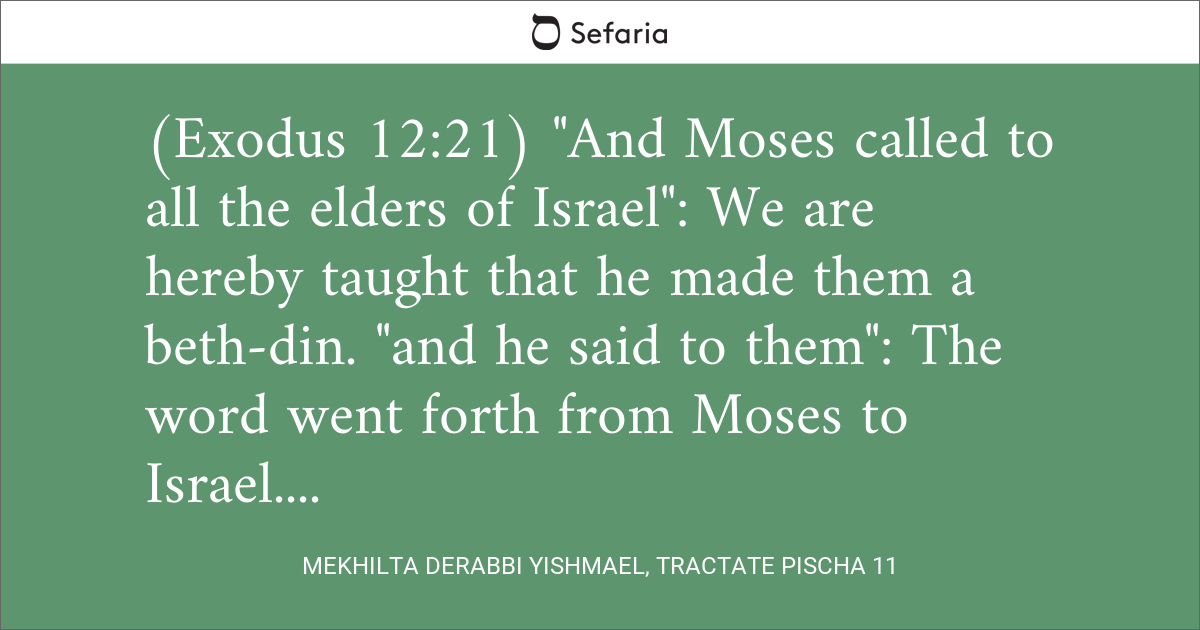 Mekhilta DeRabbi Yishmael, Tractate Pischa 11