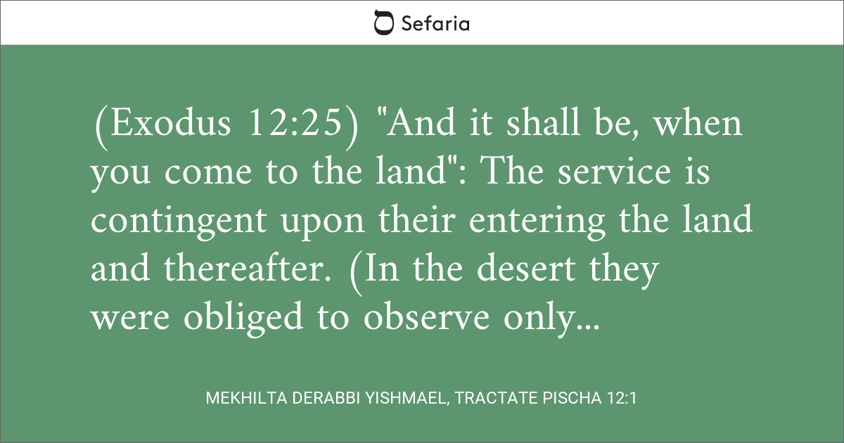 Mekhilta DeRabbi Yishmael, Tractate Pischa 12:1