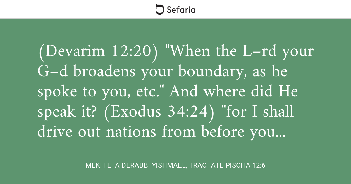 Mekhilta DeRabbi Yishmael, Tractate Pischa 12:6