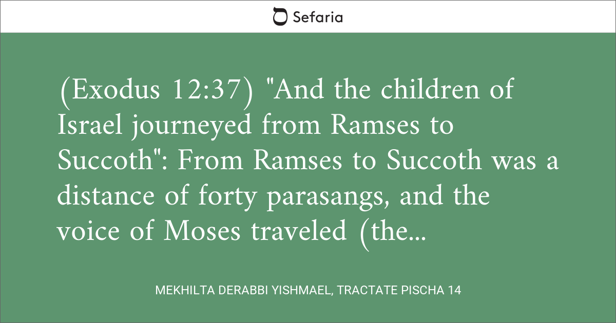 Mekhilta DeRabbi Yishmael, Tractate Pischa 14