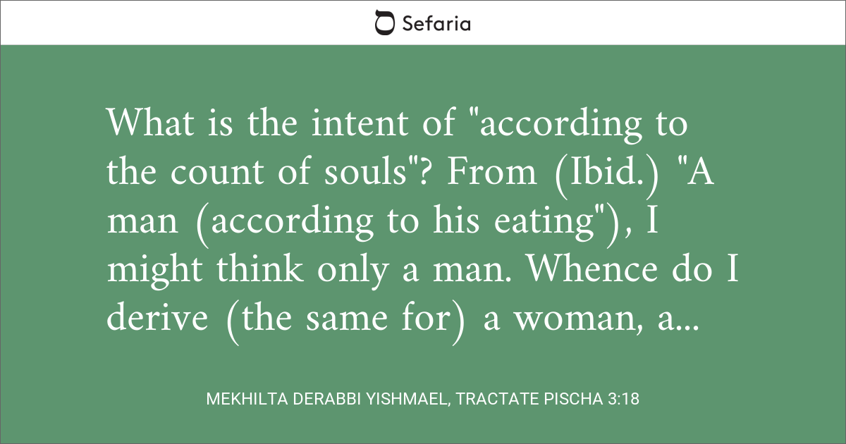 Mekhilta DeRabbi Yishmael, Tractate Pischa 3:18