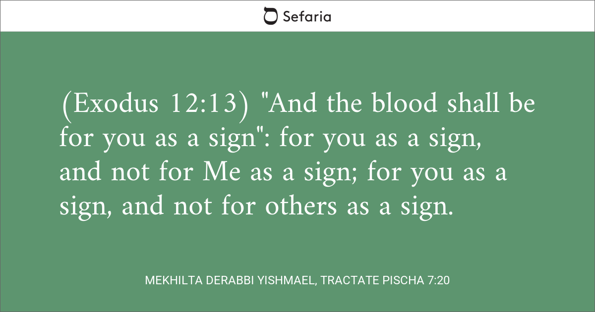 Mekhilta DeRabbi Yishmael, Tractate Pischa 7:20