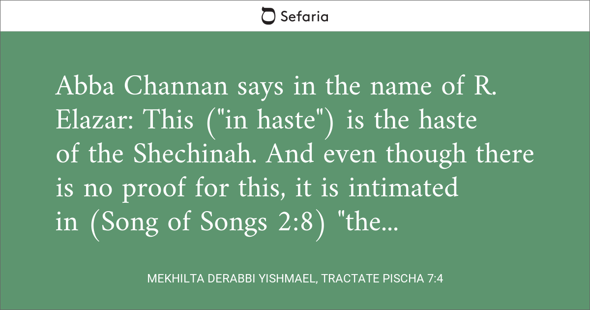 Mekhilta DeRabbi Yishmael, Tractate Pischa 7:4